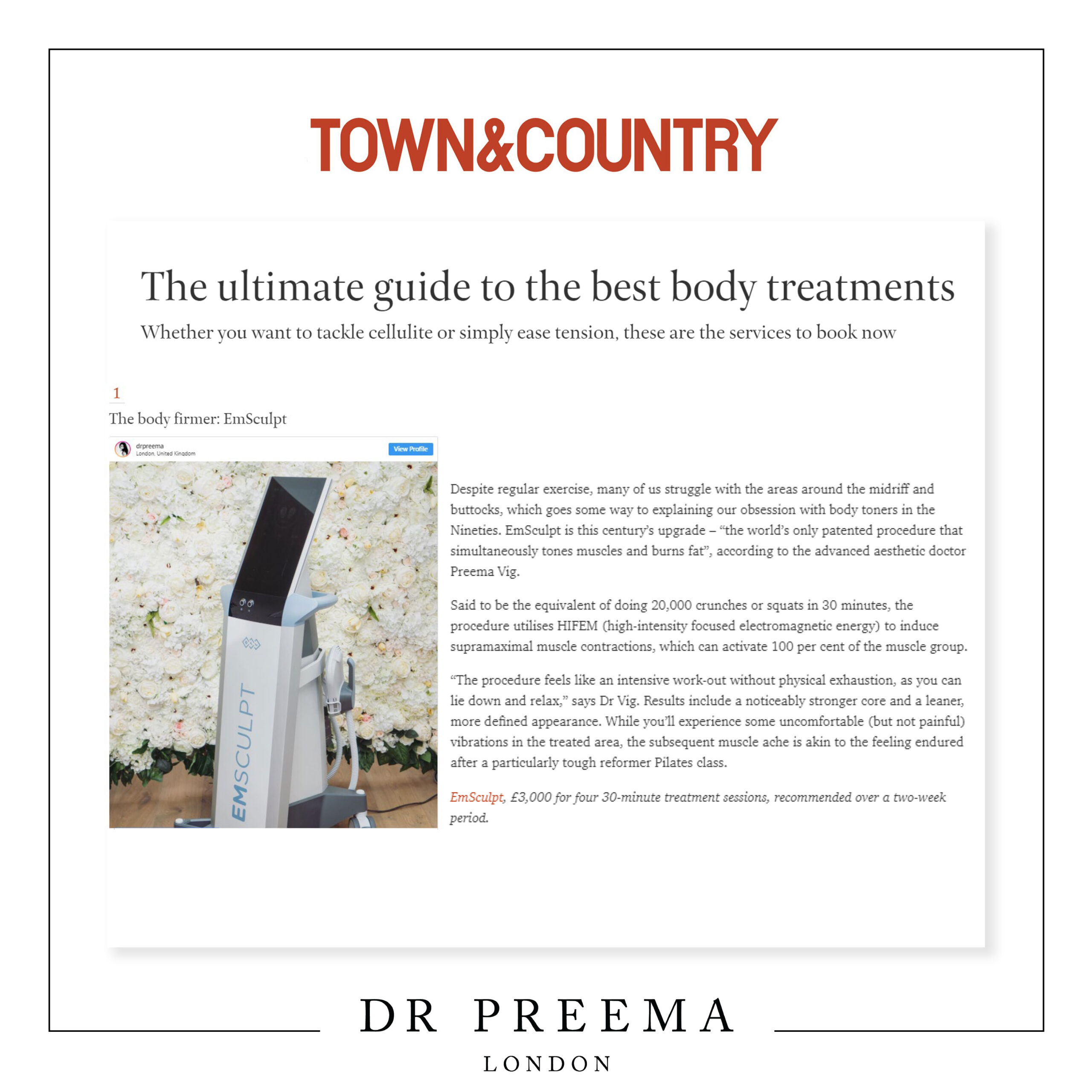 Town & Country - The ultimate guide to the best body treatments - Dr ...